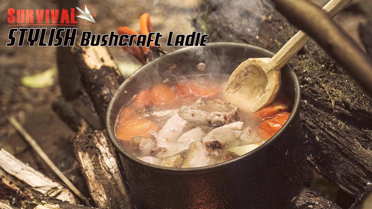 Primitive Bushcraft Technology [4K] | Stylish Bushcraft Ladle ...