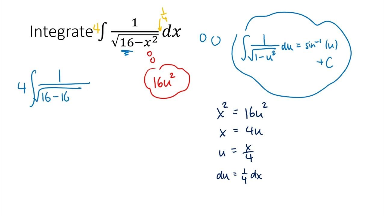 Integrals that Result in Inverse Sine - YouTube