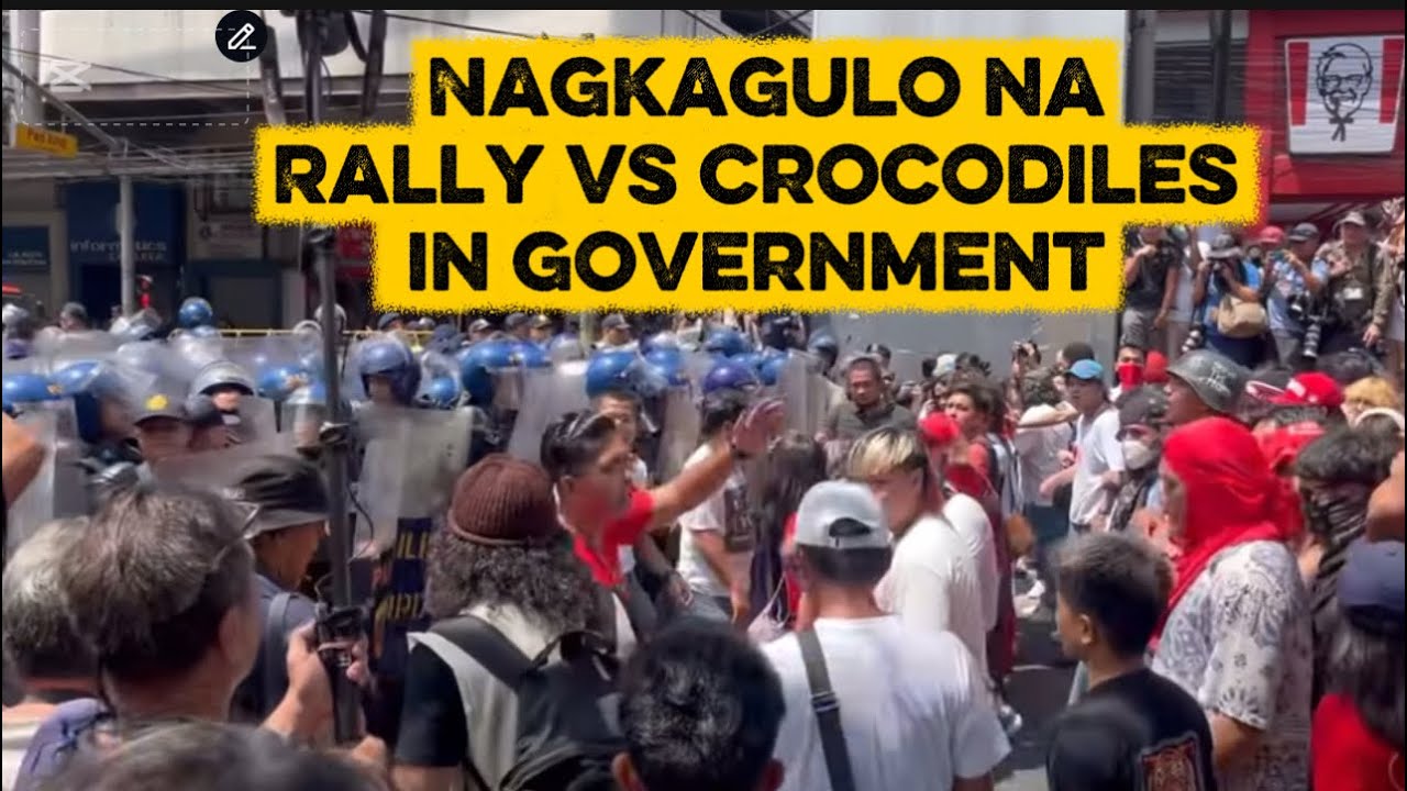 HINDI NA MAAWAT NG MGA PULIS GALIT NA ANG TAONH BAYAN SA MGA CROCODILES ...