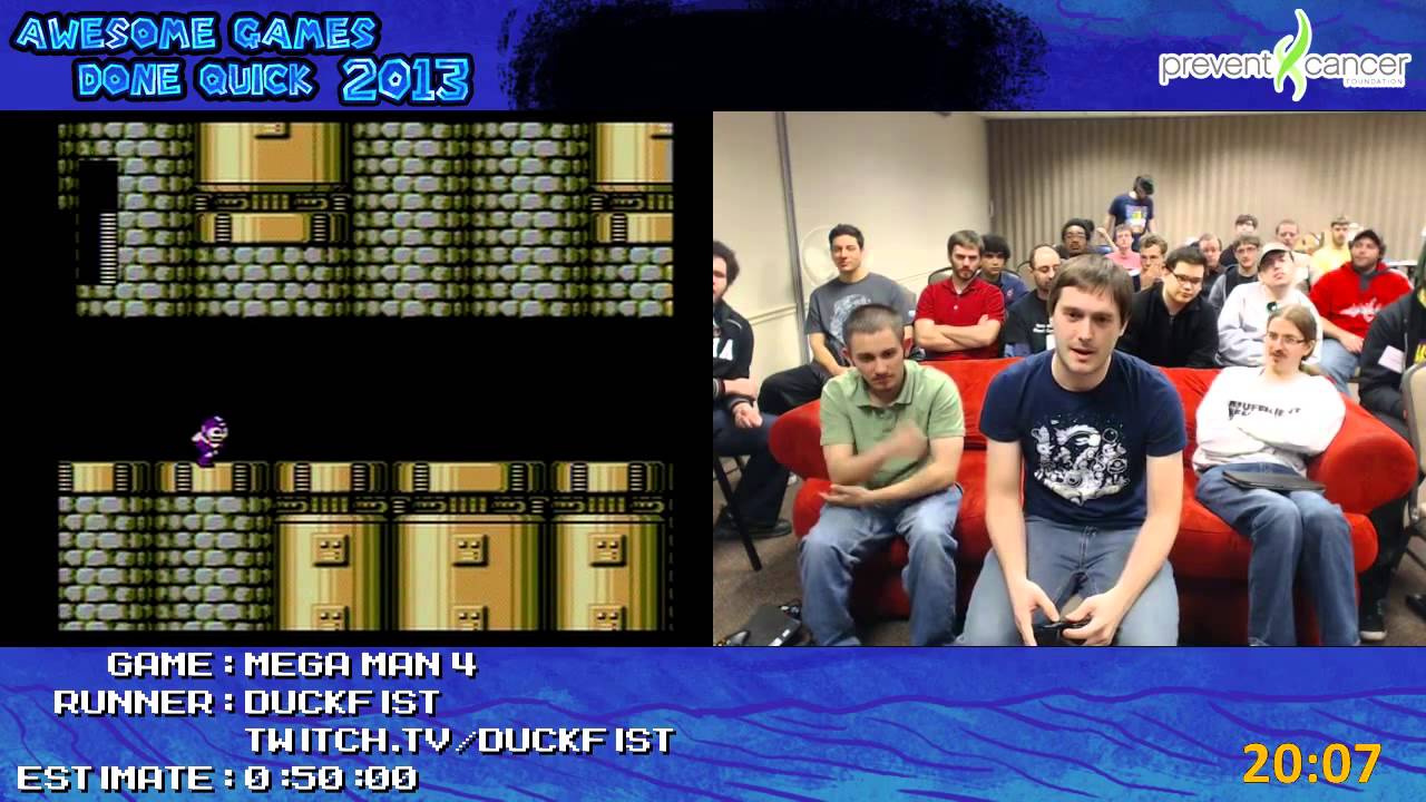 Mega Man 4 - Speed Run in 0:43:09 by Duckfist live for Awesome Games ...