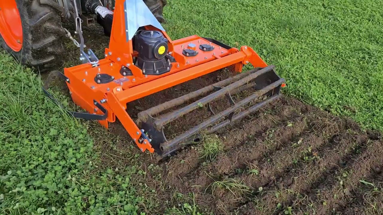 0.9m Compact Tractor Power Harrow - YouTube