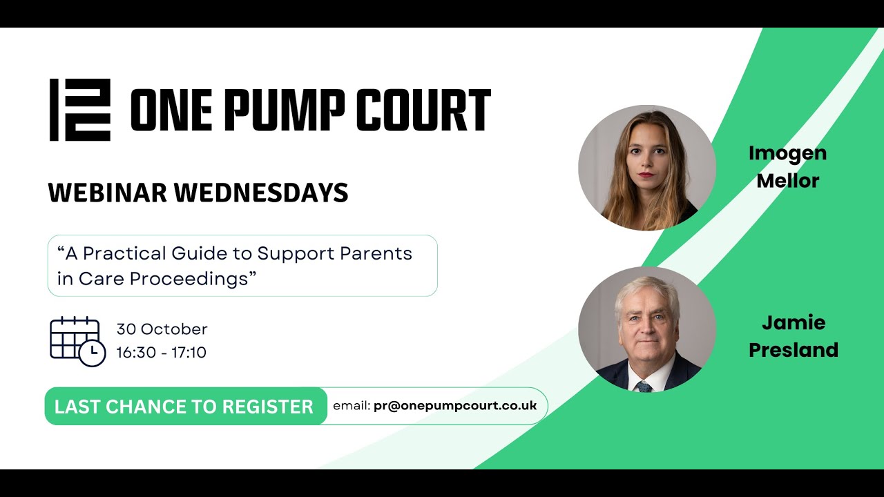 One Pump Court Webinar: A Practical Guide to Support Parents in Care ...