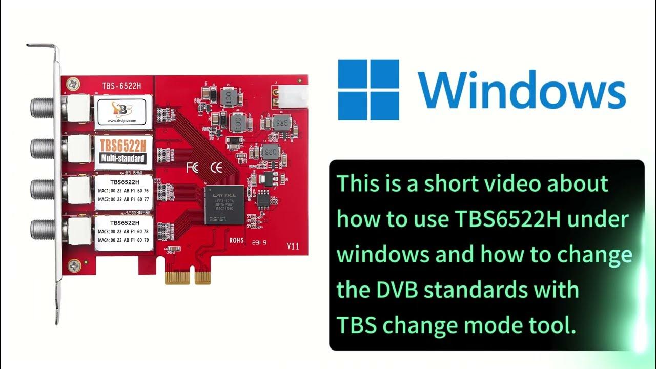 How to use TBS6522H under Windows & how to use TBS change mode tool - YouTube