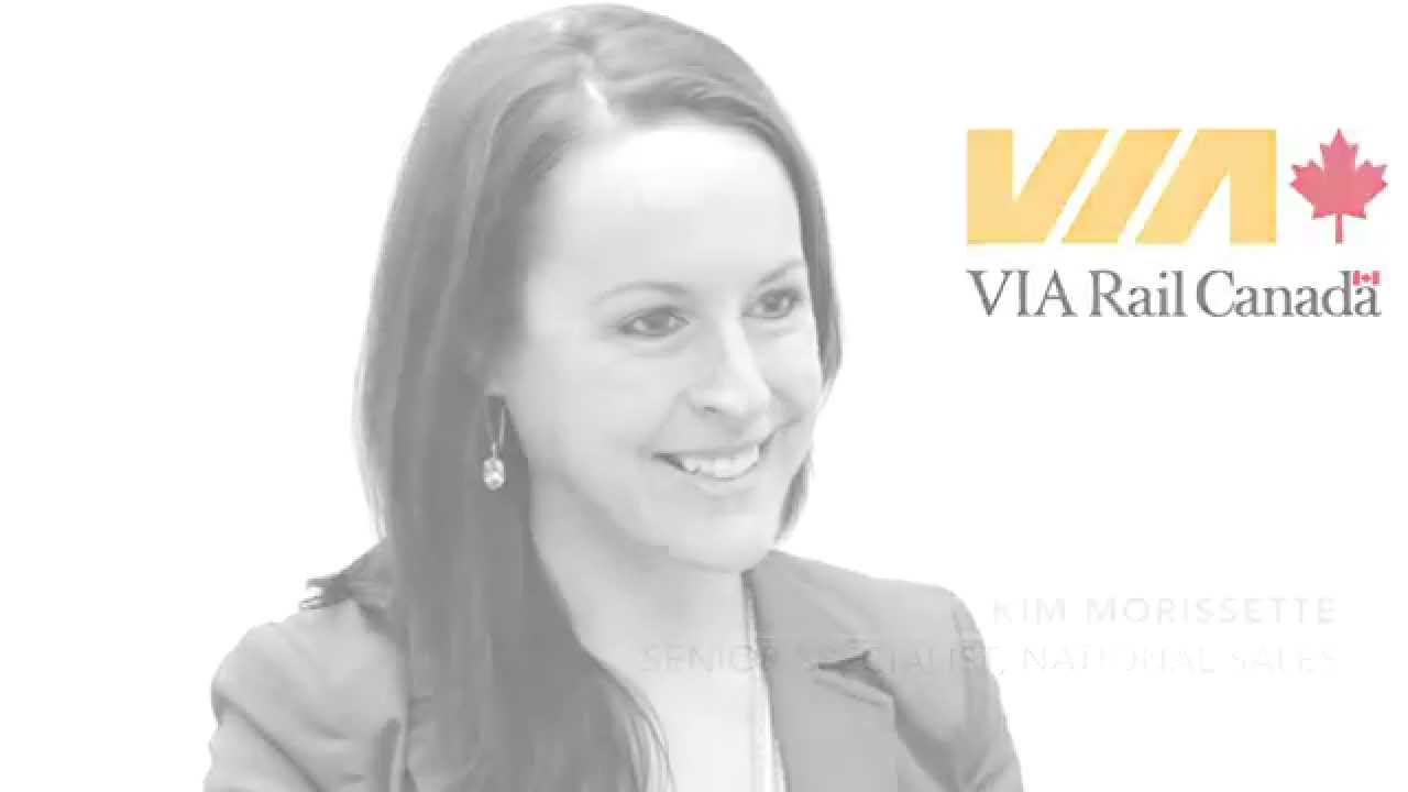 Via Rail - Kim Morissette - Senior Specialist, National Sales - YouTube