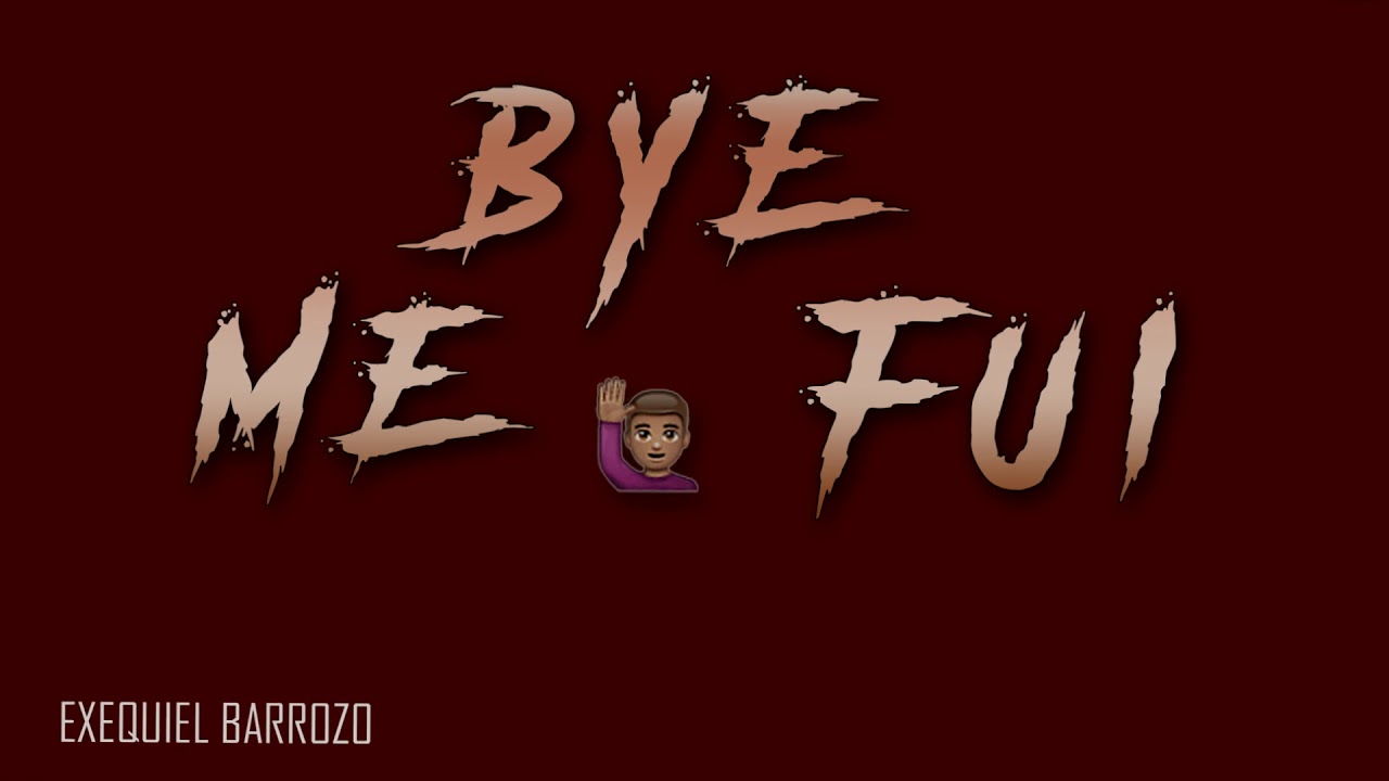 BAD BUNNY - BYE ME FUI - [REMIX EXEQUIEL BARROZO] - YouTube