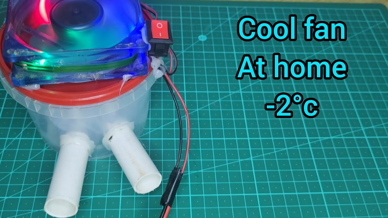 How to make a cool fan with ice at home - YouTube