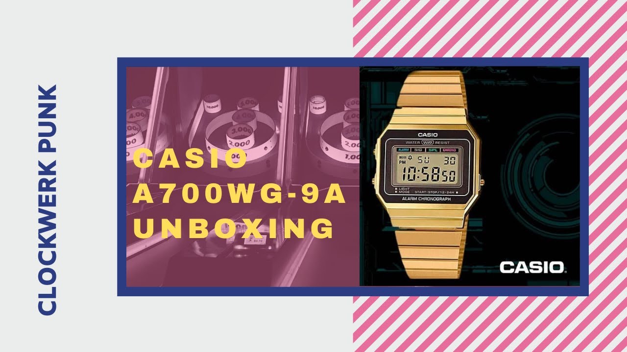 Casio A700WG-9A Unboxing - YouTube