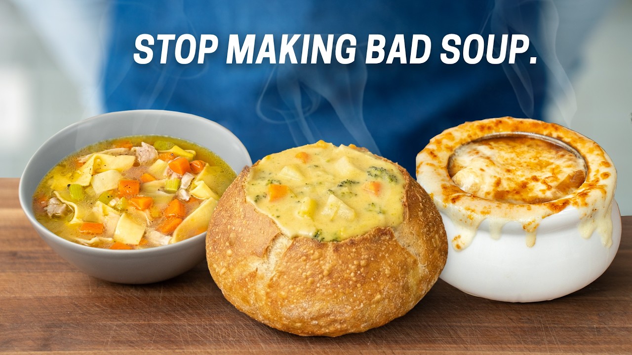 3 ICONIC SOUPS Every Home Cook Should Master - YouTube