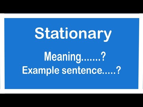 Stationary meaning in Urdu |How to pronounce stationary | stationary ...