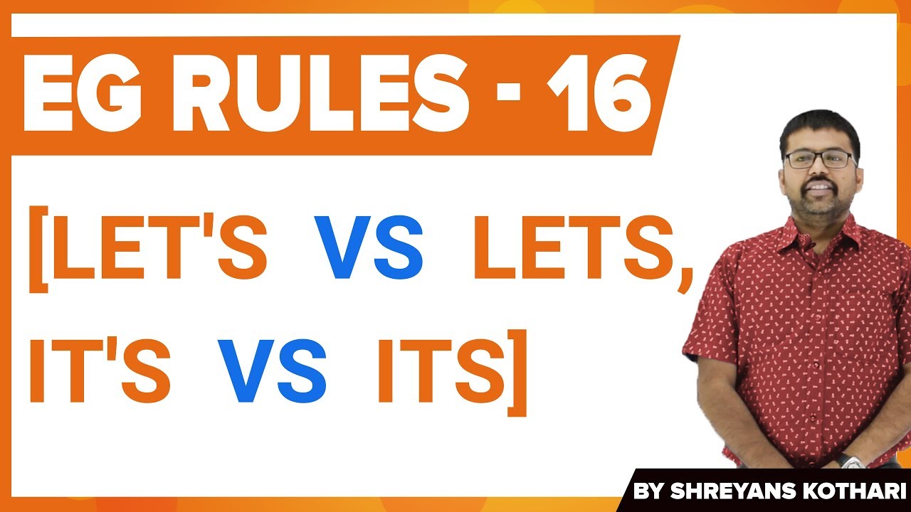 #16 | Difference Between [Let's Vs. Lets], [It's Vs. Its] | Learn ...