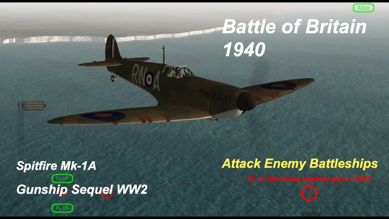 Spitfire Mk-1A. Battle of Britain, Dover 1940, Gunship Seq WW2 - YouTube