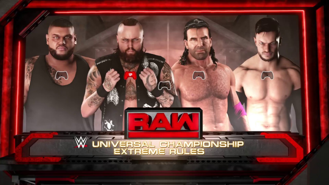 WWE Universal Championship Aleister Black vs. Akam vs. Razor Ramon vs ...