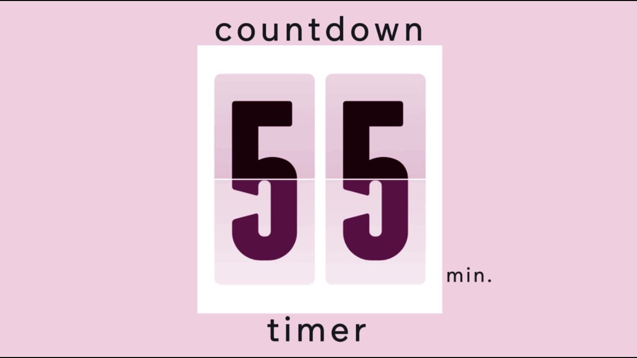 55 min countdown timer / rose design • flip timer • no music • only ...