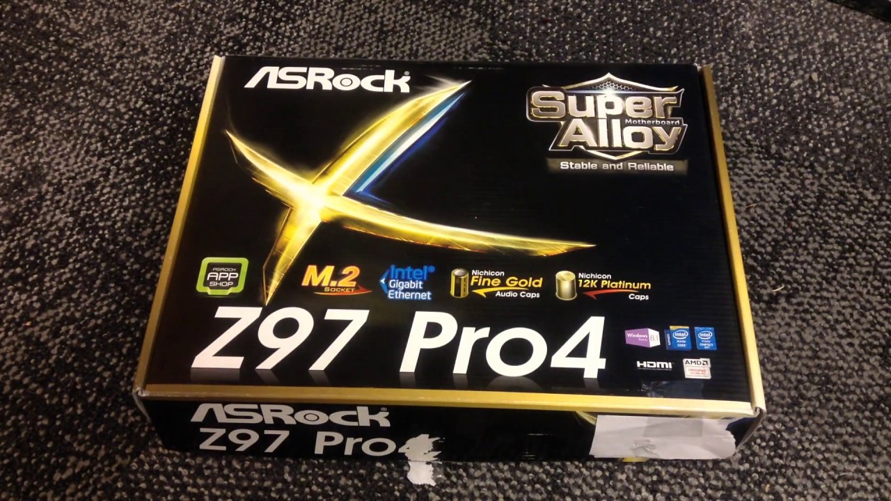 AsRock Z97 Pro4 Unboxing - YouTube