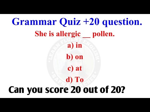 English Grammar Quiz get 20 out of 20 | preposition - YouTube