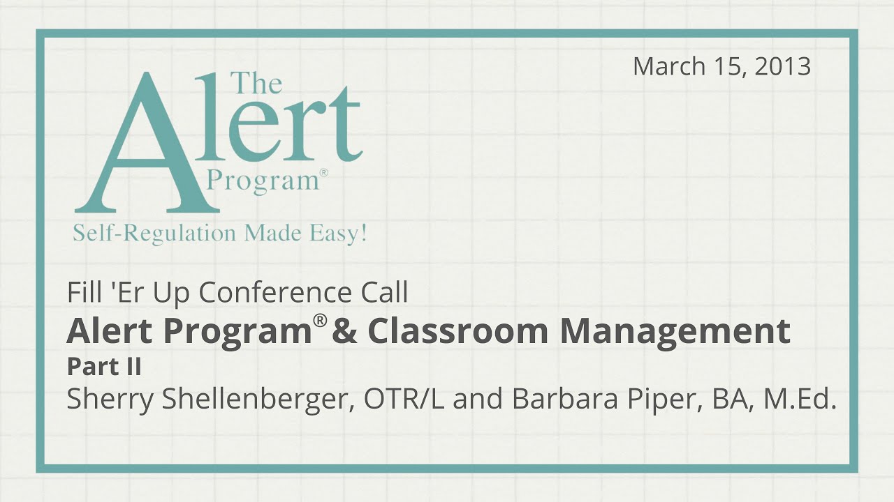 Alert Program® & Classroom Management Part II - YouTube