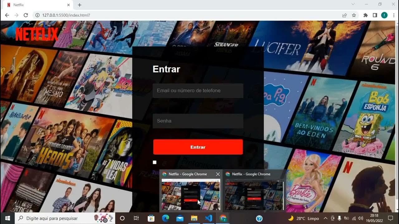 Tela de Login da NETFLIX com html, css e javascript! - YouTube