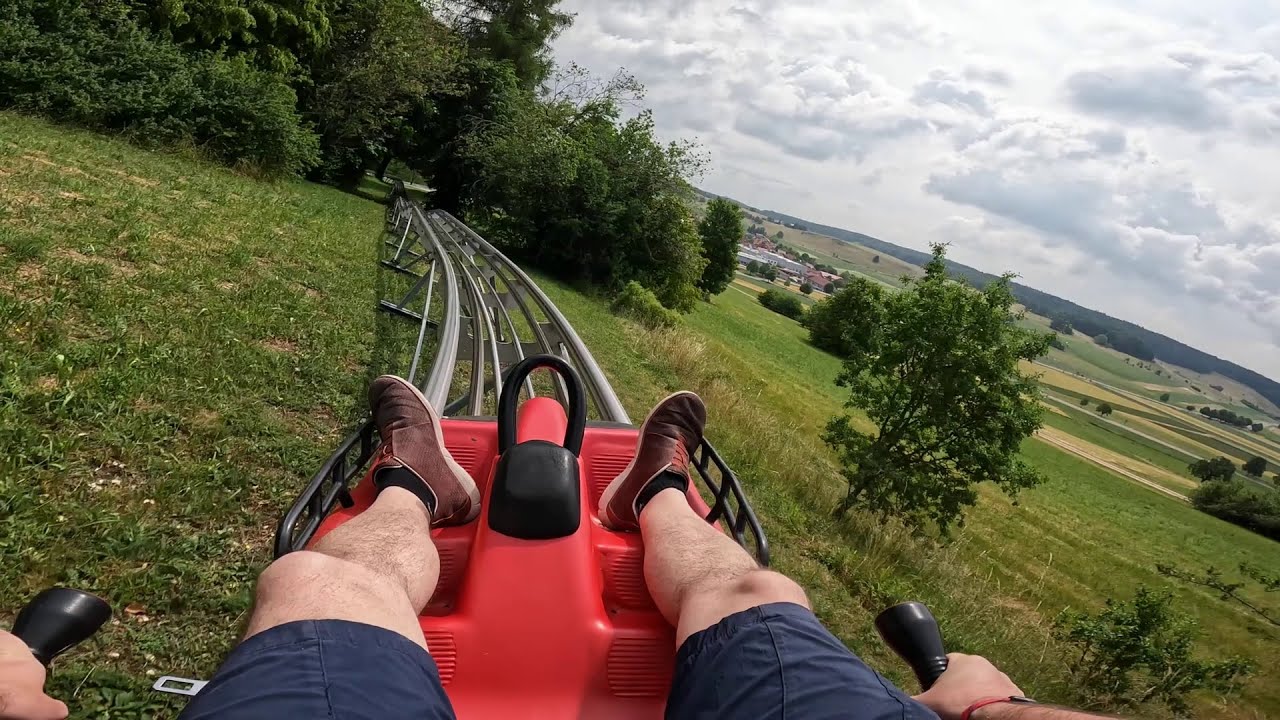 Wiegand Alpine Coaster Bobbahn Donnstetten 2023 POV Onride - YouTube