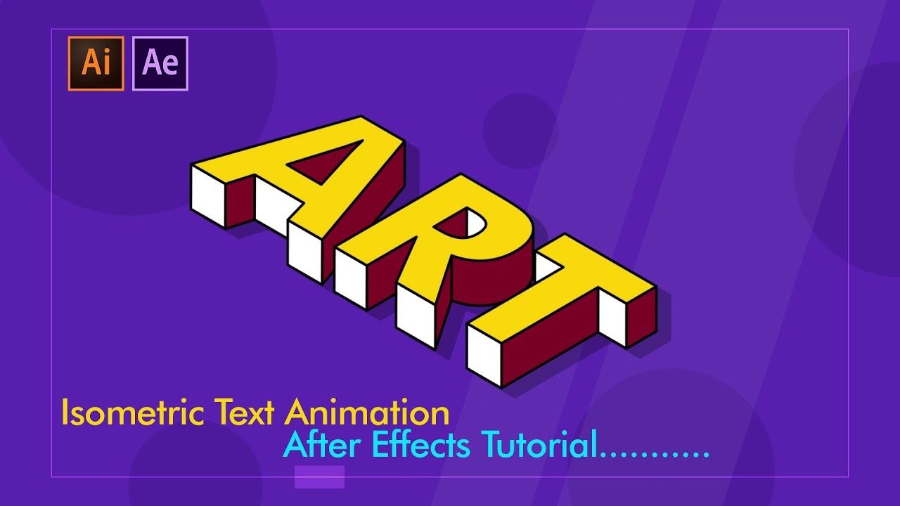 Isometric Text Animation - Adobe Illustrator & After Effects Tutorial # ...