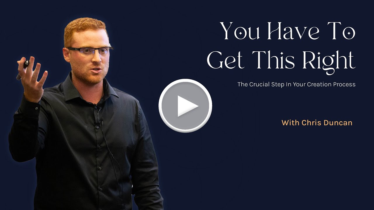 You HAVE TO Get This Right ... The Crucial Step In Your Creation ...