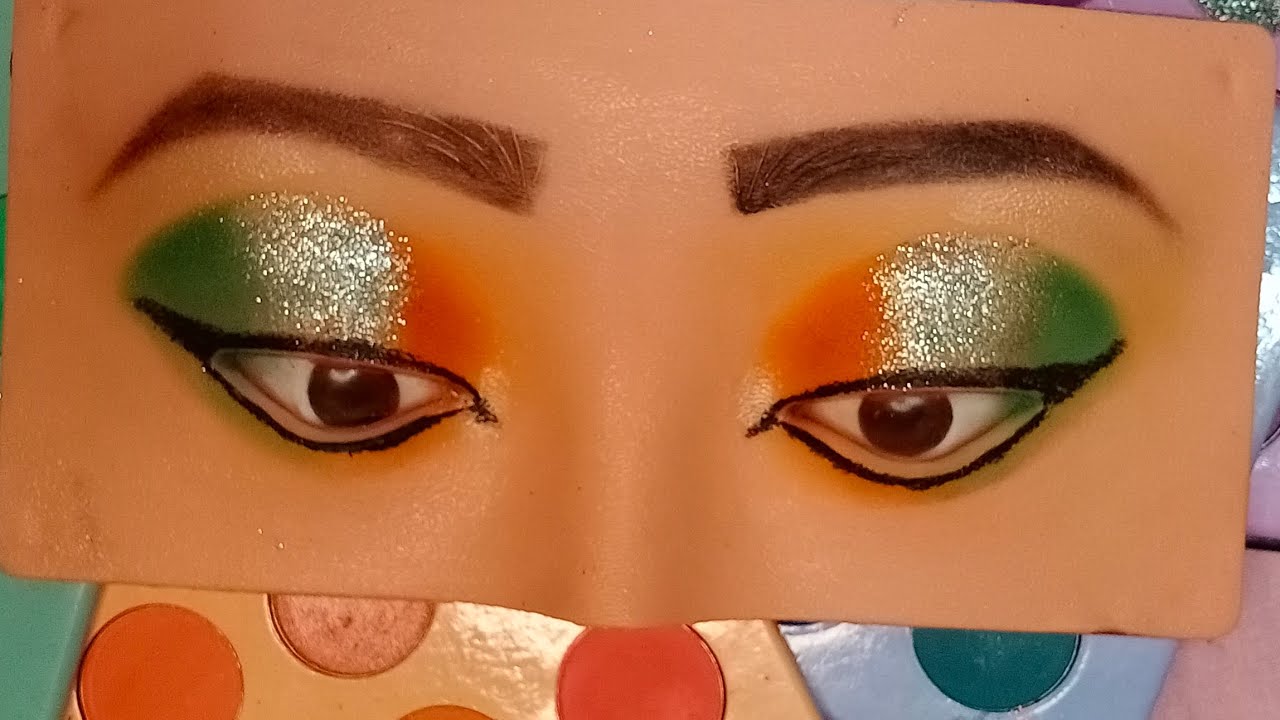 🇮🇳Eye makeup for independence day or Republic day|easy eye makeup for ...