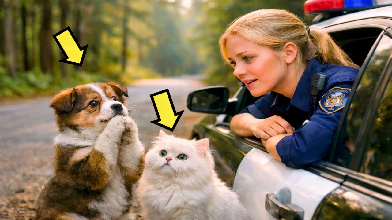 1 CACHORRINHO E 1 GATO PEDEM SOCORRO A 1 POLICIAL… MAS VOCÊ NÃO VAI ...