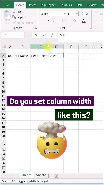 How to auto adjust column width with VBA #vba #excel @theexcelexperience - YouTube