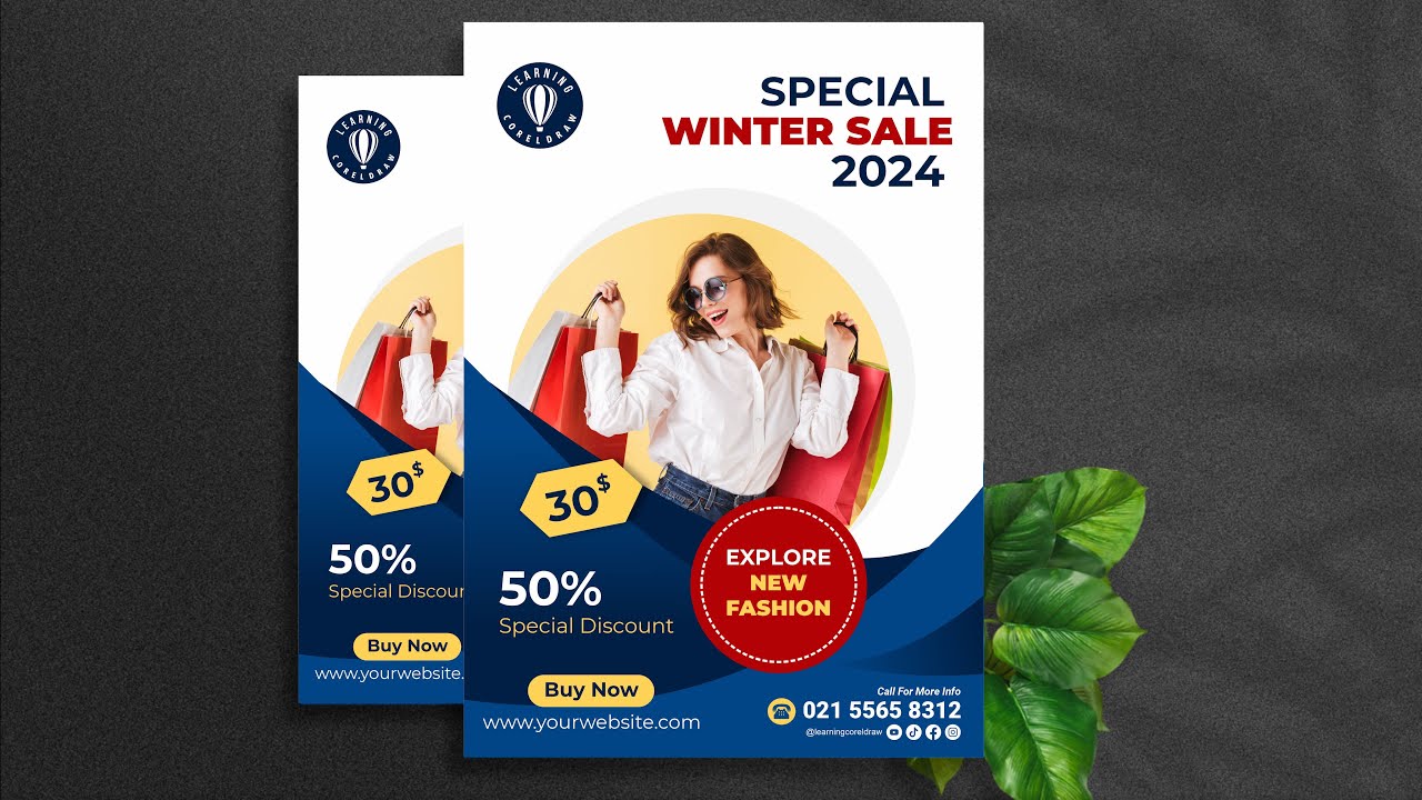 simple and easy Design flyer in corel draw - YouTube