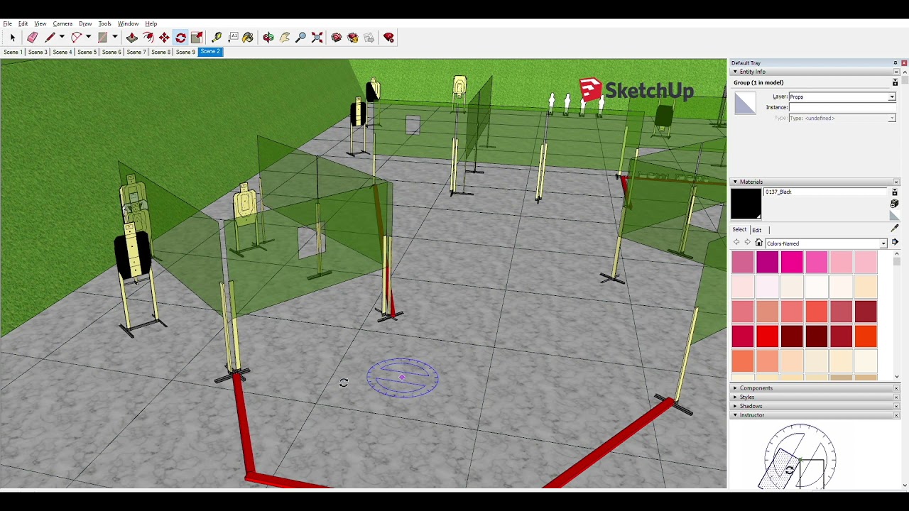 How to Draw USPSA Stages in Sketchup - YouTube