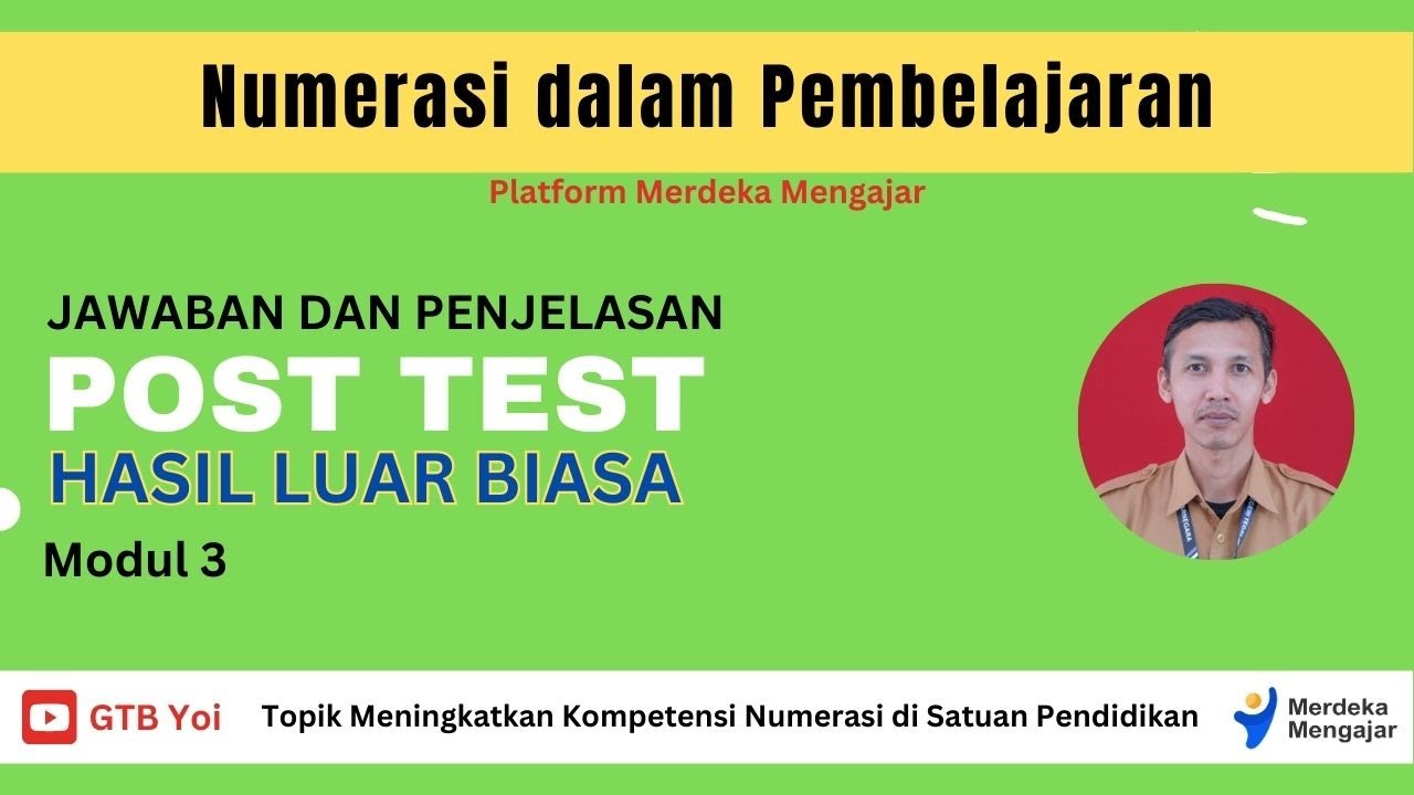 Numerasi dalam Pembelajaran. Jawaban Post Test - YouTube