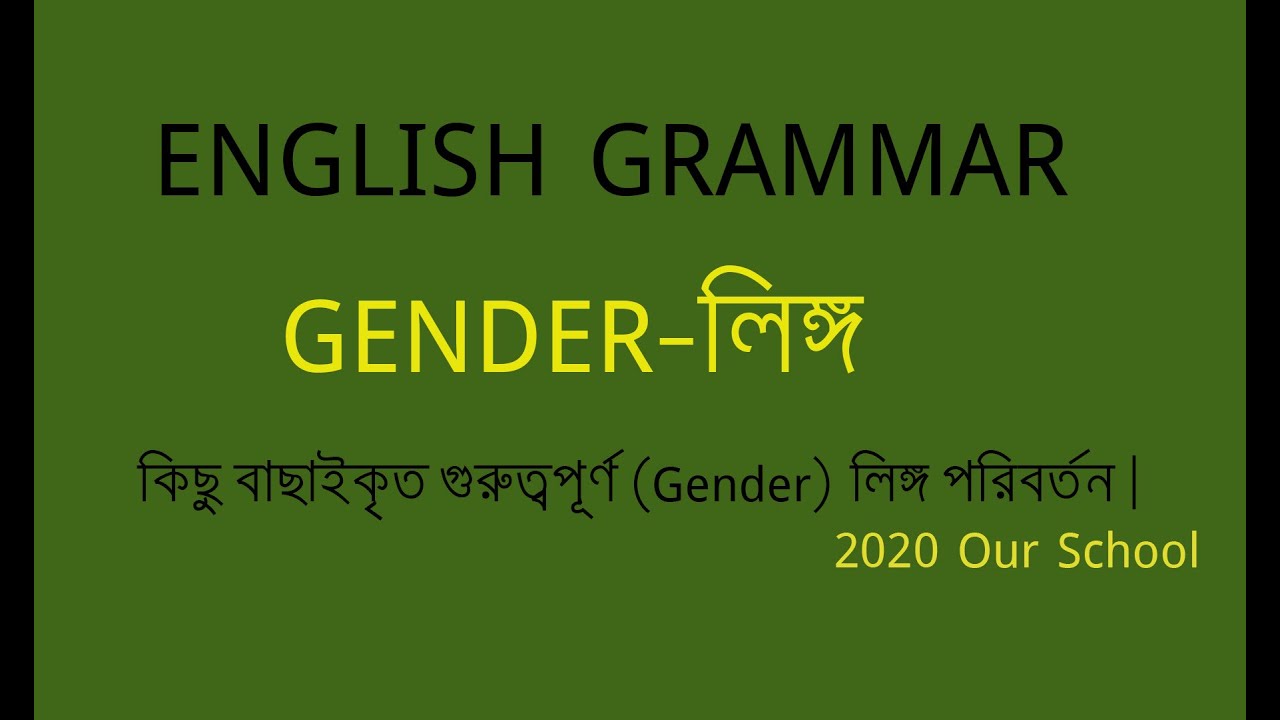 English grammar gender,feminine and masculine gander,bcs preli ...