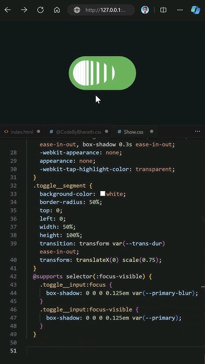 Day 065 - 😍Css creative toggle animation #coding #webdevelopment #frontend #programming #css # ...