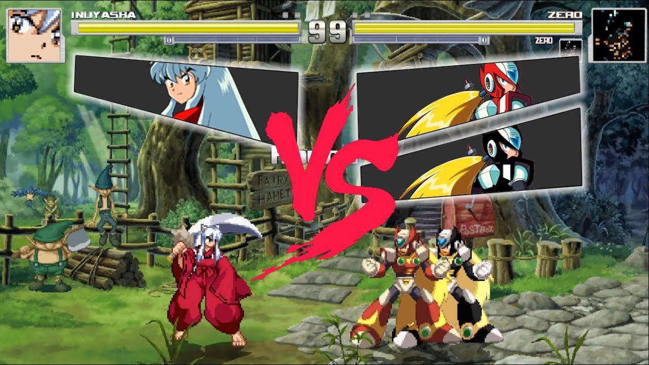 1 Inuyasha VS 2 Zero ใครจะชนะ ? #mugen #anime #inuyasha #rockman #games ...