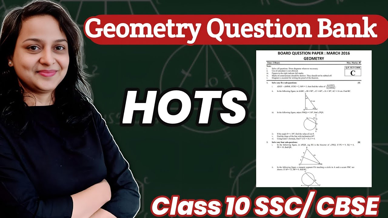 Geometry Question Bank HOTS Class 10 SSC/ CBSE - YouTube