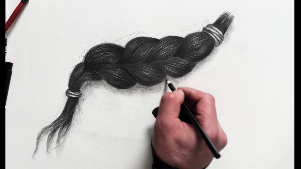 How To Draw Realistic Hair Step By Step Asmr Drawing Youtube