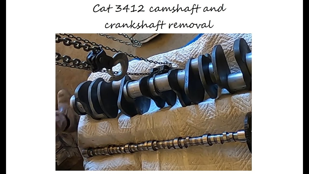 Cat 3412 EP11 - cam and crankshaft removal - YouTube