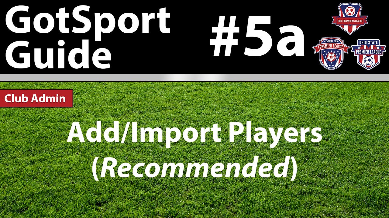 Add/Import Players - RECOMMENDED METHOD - YouTube
