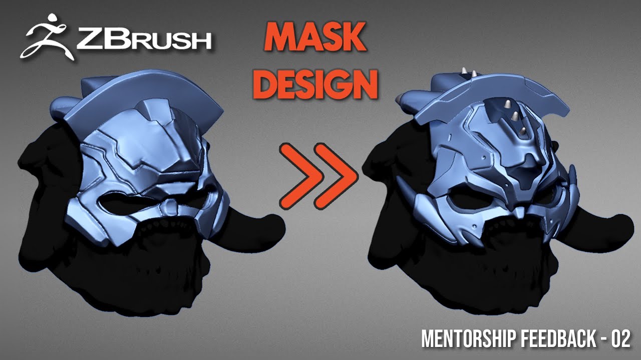 Zbrush Mask Design | Mentorship Feedback - 02 - YouTube