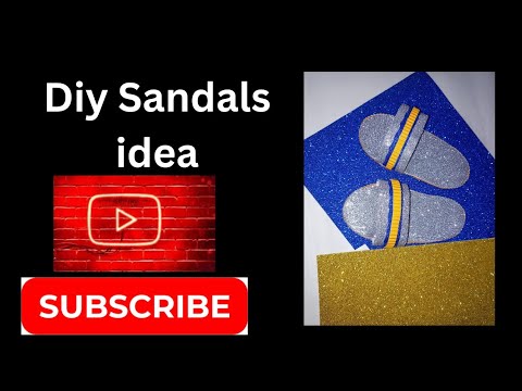 How to make sandals |Sandal crafting| Art and craft | Sandals idea ...