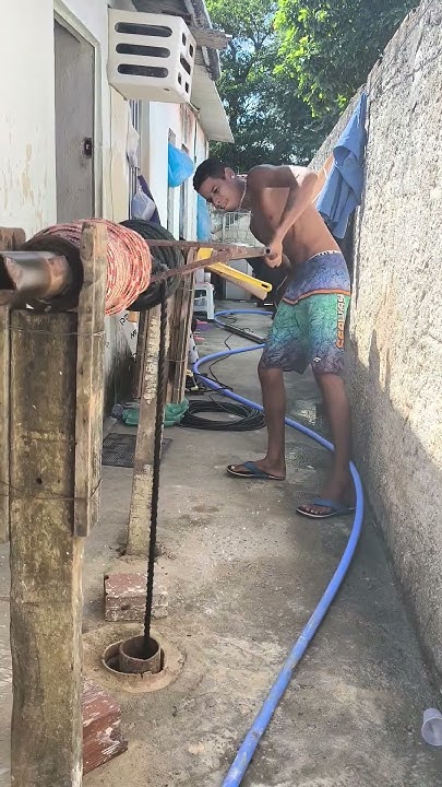 Limpado Poço Artesiano Manual De 60 Metros Youtube