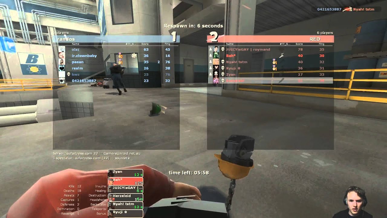 TF2 6s [33] OWL 11 Div 2 Match 1 Map 2 NYAH! vs c1 Process Roamer - YouTube