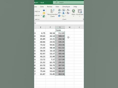 How to quickly sum up the results of multiple rows or columns in an Excel spreadsheet - YouTube