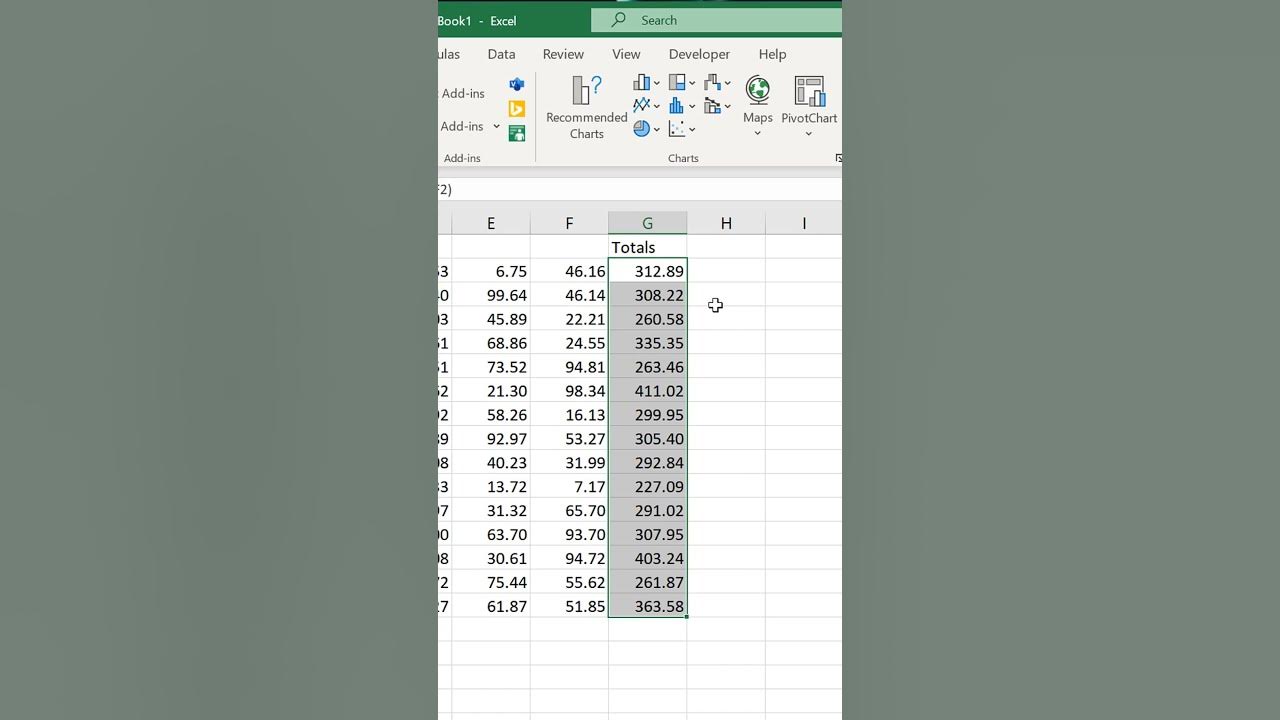 How to quickly sum up the results of multiple rows or columns in an Excel spreadsheet - YouTube