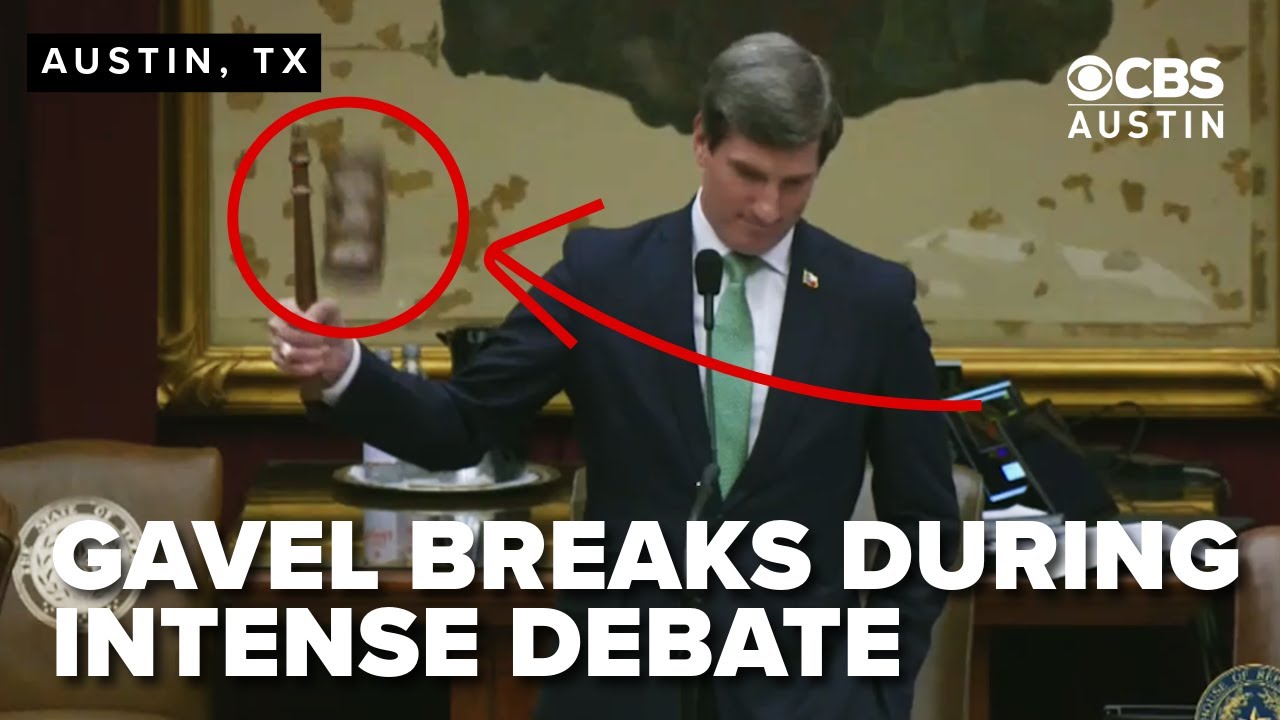 Gavel breaks, shatters table during intense Texas House debate - YouTube