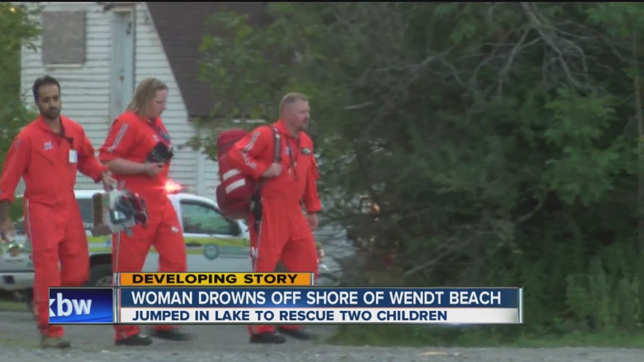 Woman drowns in Lake Erie off the coast of Wendt Beach - YouTube