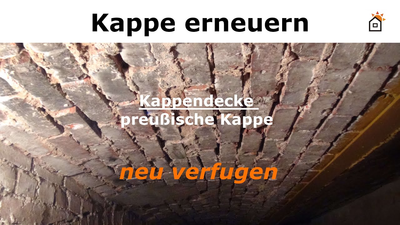 Gewölbe, Kappendecke, preußische Kappe wieder verfugen - Ziegel sichern ...