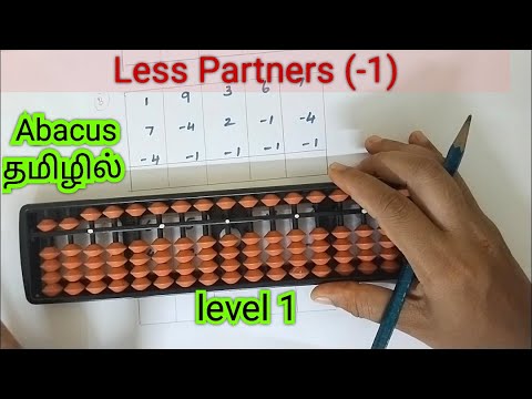 Less Partners (-1)//abacus in Tamil //abacus level 1//abacus courses for beginners// abacus ...