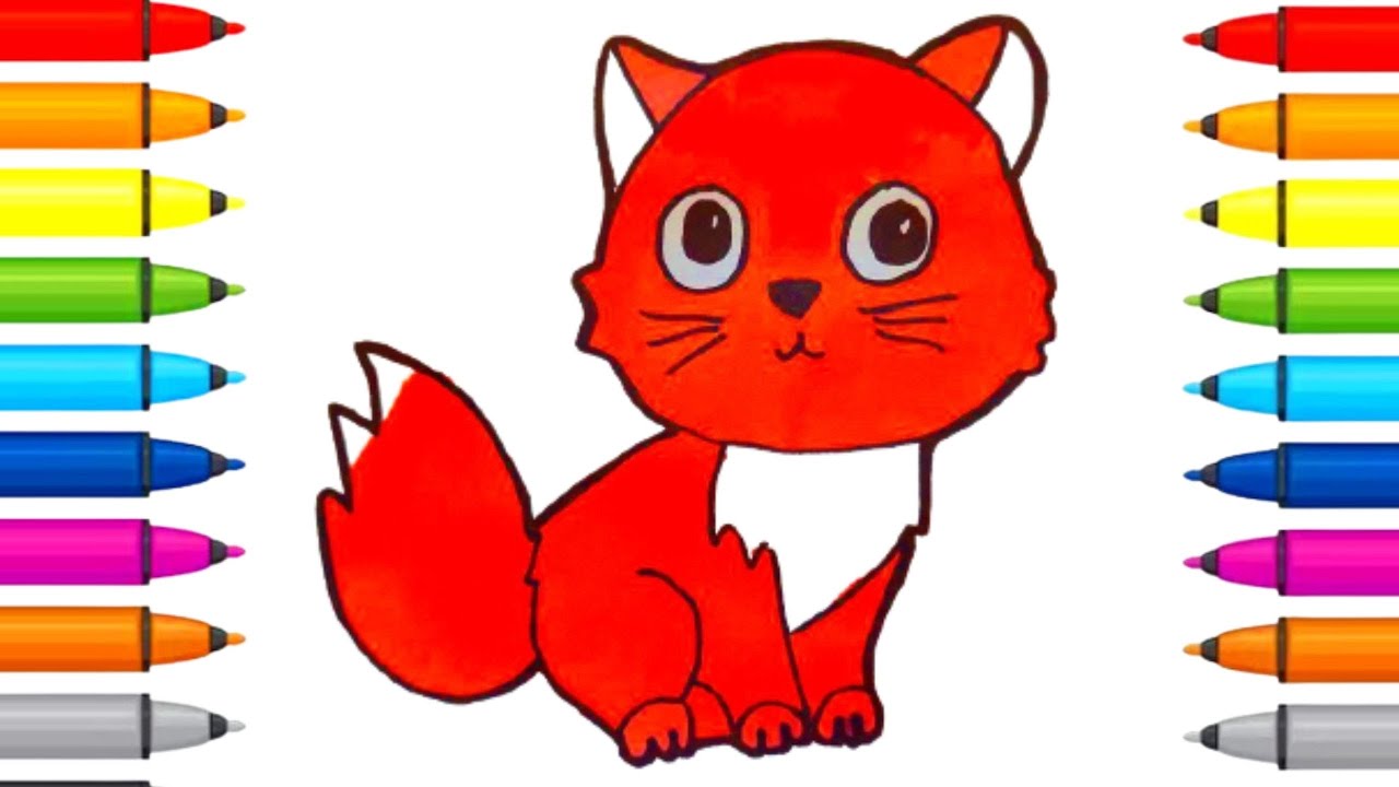 How to draw a cat easy Drawing a cat for kids - YouTube