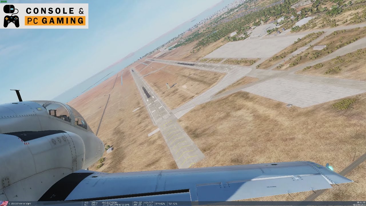 Extreme Landing from a dive over the Runway with DCS C101 Aviojet - YouTube