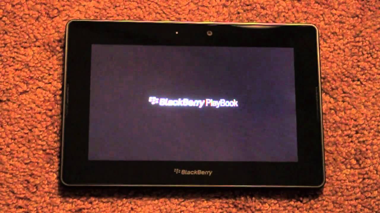 BlackBerry PlayBook First Boot Up - YouTube